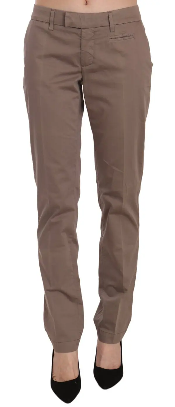 DONDUP Low Waist Straight Cut Trousers