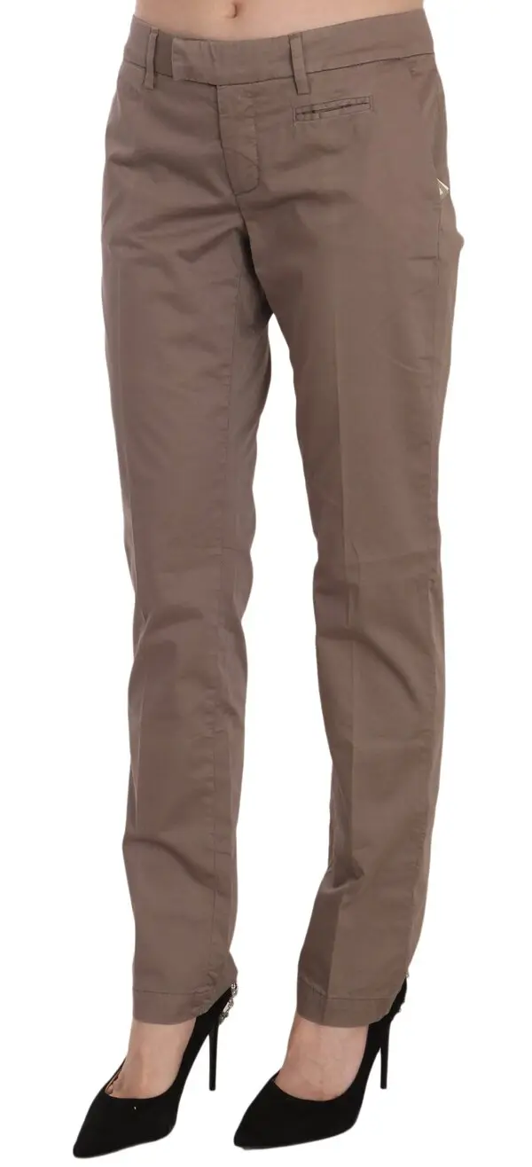 DONDUP Low Waist Straight Cut Trousers