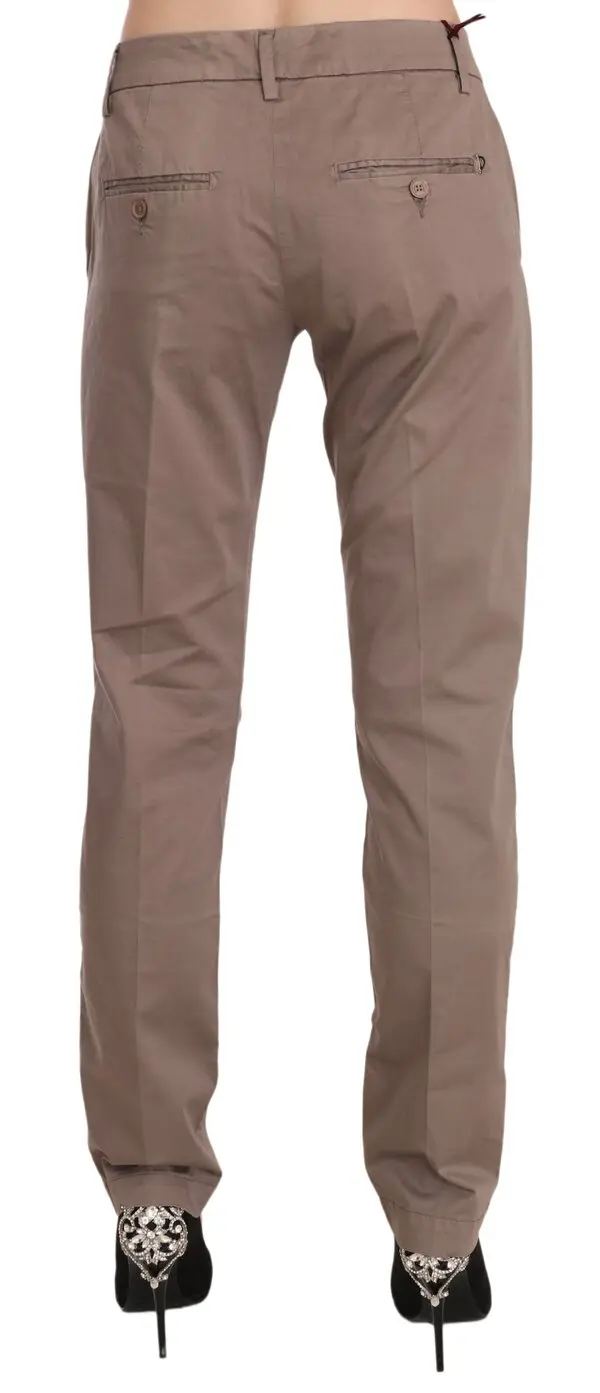 DONDUP Low Waist Straight Cut Trousers