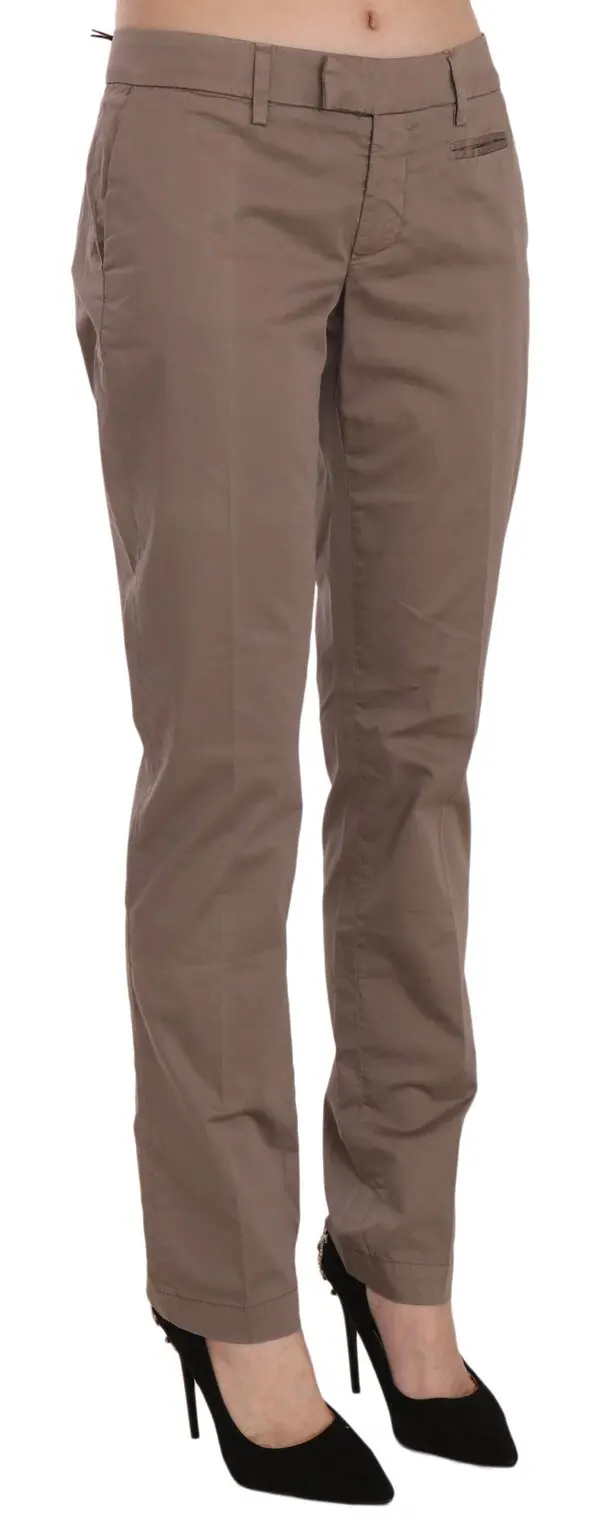 DONDUP Low Waist Straight Cut Trousers
