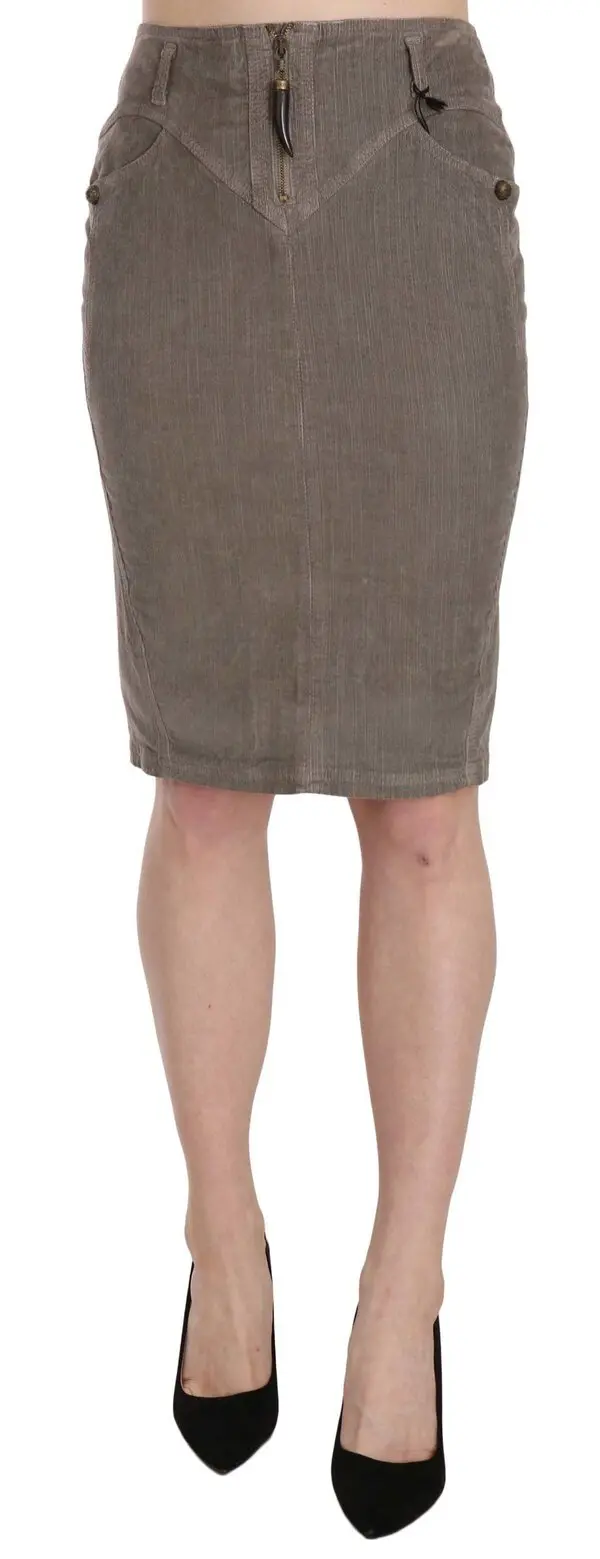 Just Cavalli Corduroy Pencil Skirt
