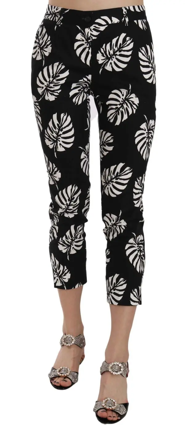 Dolce & Gabbana Palm Leaf Print Skinny Capri
