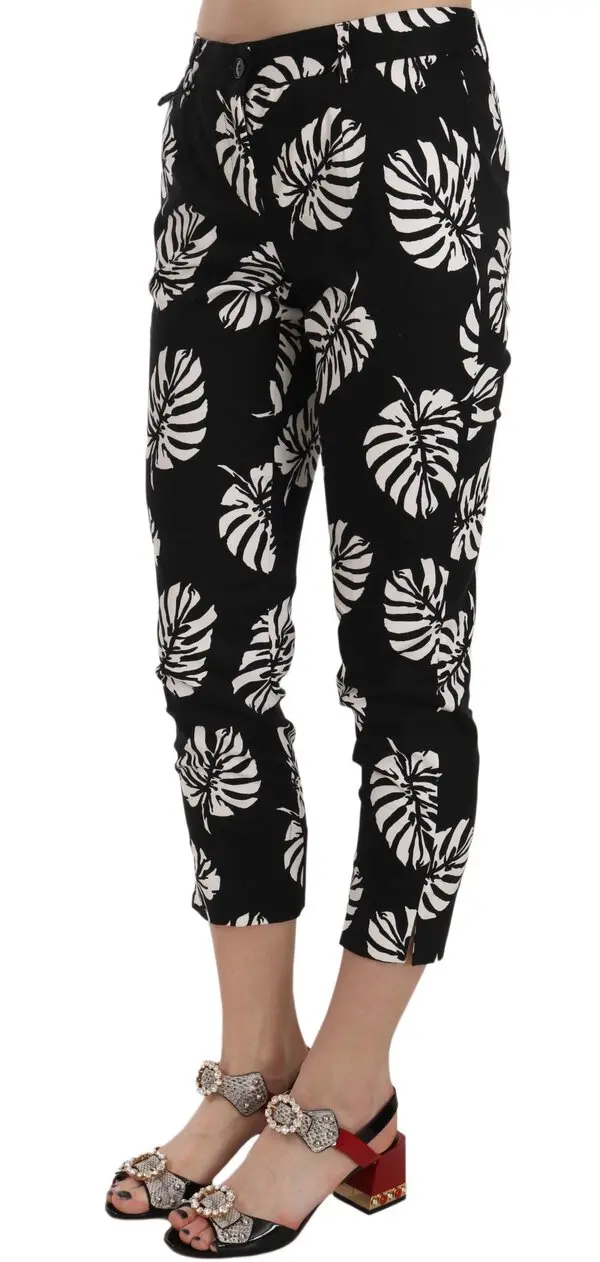 Dolce & Gabbana Palm Leaf Print Skinny Capri