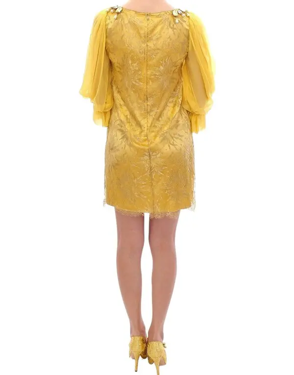 Dolce & Gabbana Lace Crystal Mini Dress