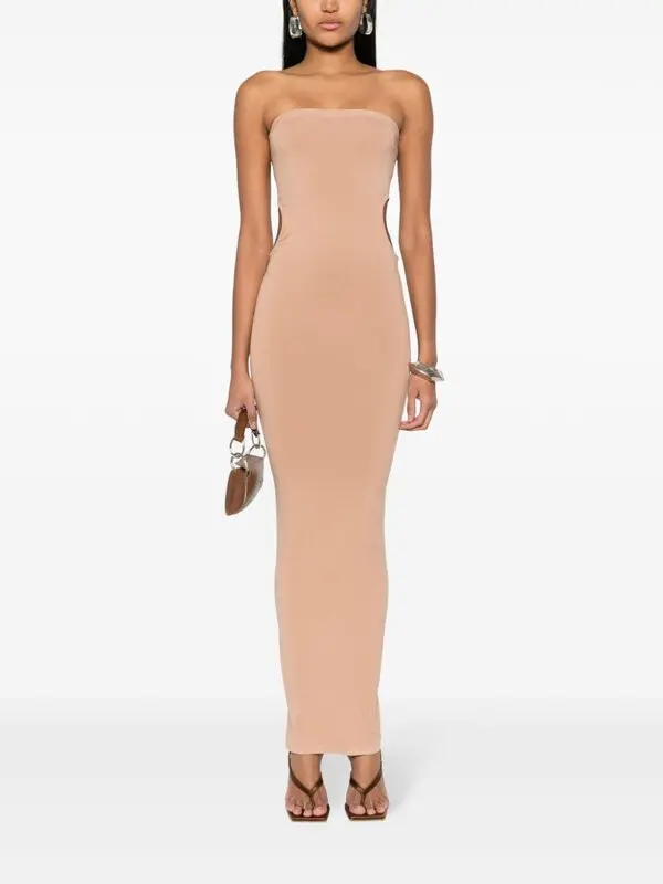 Wolford Fatal Cut-out Midi Dress - Nude