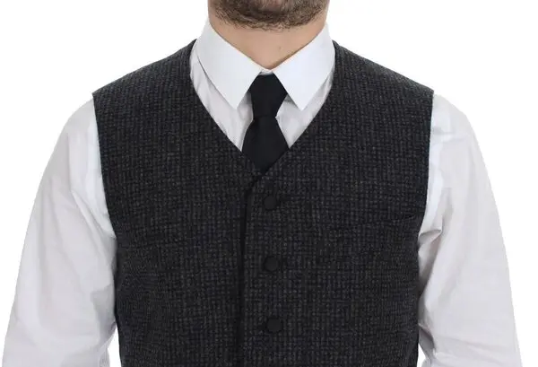 Dolce & Gabbana Wool Blend Single Breasted Vest