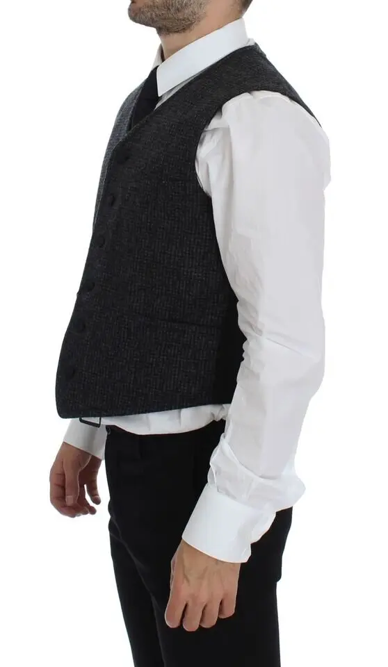 Dolce & Gabbana Wool Blend Single Breasted Vest