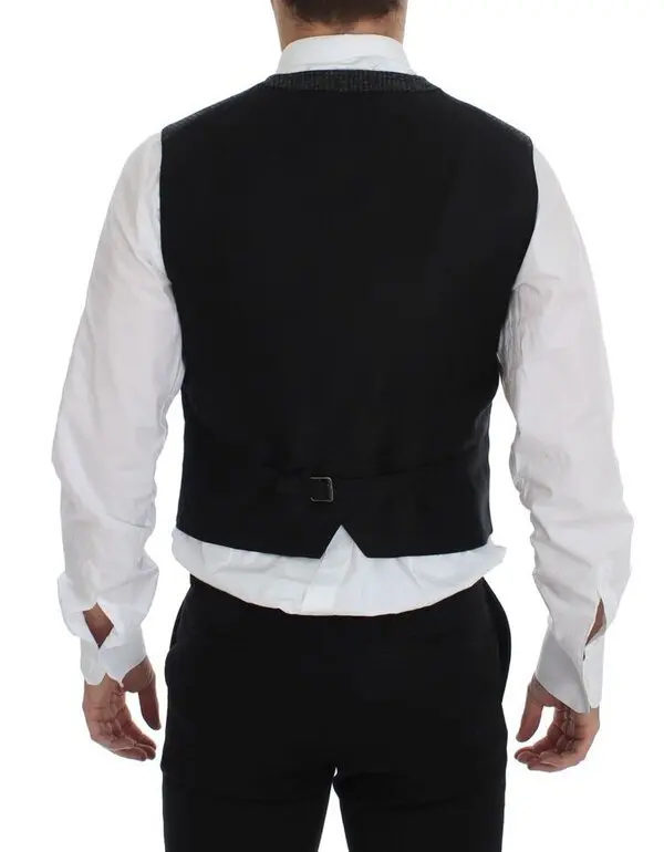Dolce & Gabbana Wool Blend Single Breasted Vest