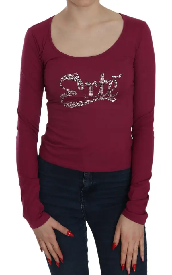 EXTE Embellished Long Sleeve Top - Red