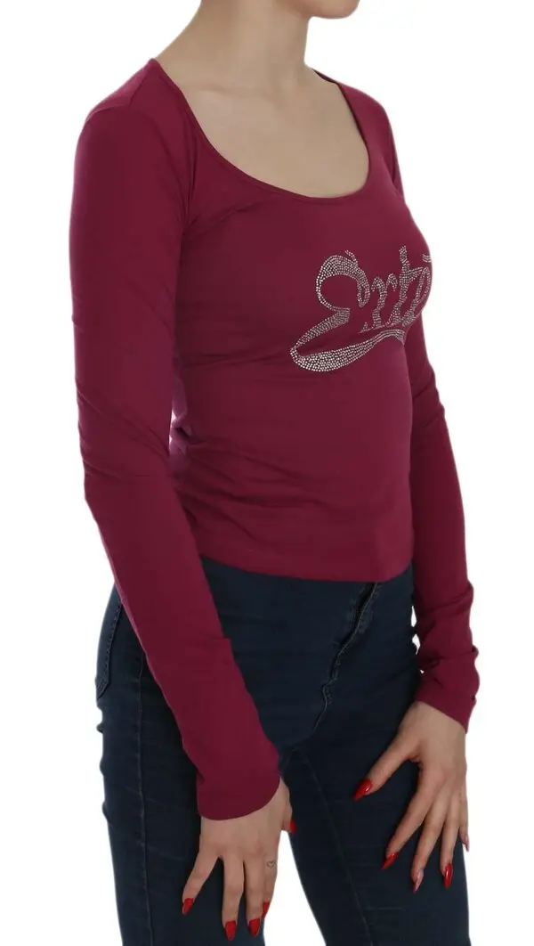 EXTE Embellished Long Sleeve Top - Red