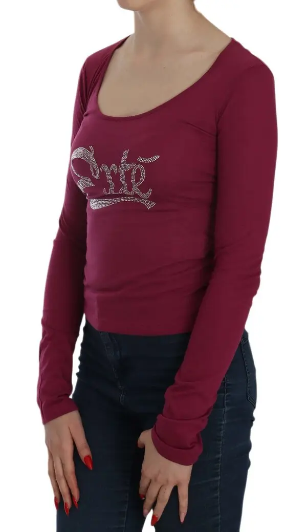 EXTE Embellished Long Sleeve Top - Red