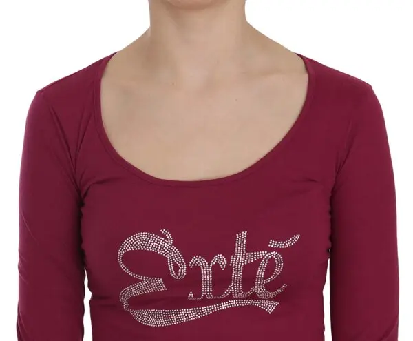 EXTE Embellished Long Sleeve Top - Red
