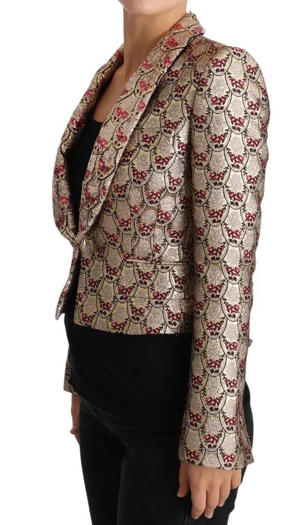 Dolce & Gabbana Floral Sequined Blazer Coat