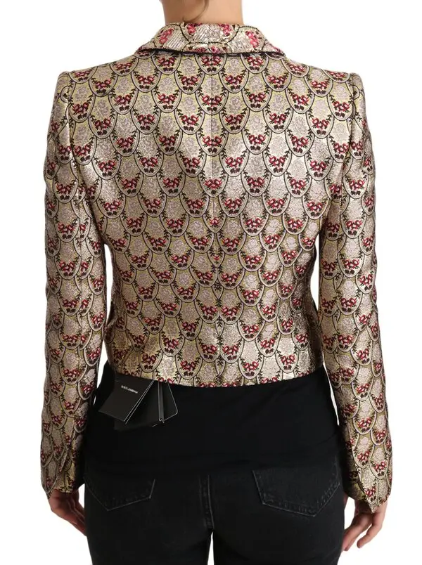 Dolce & Gabbana Floral Sequined Blazer Coat