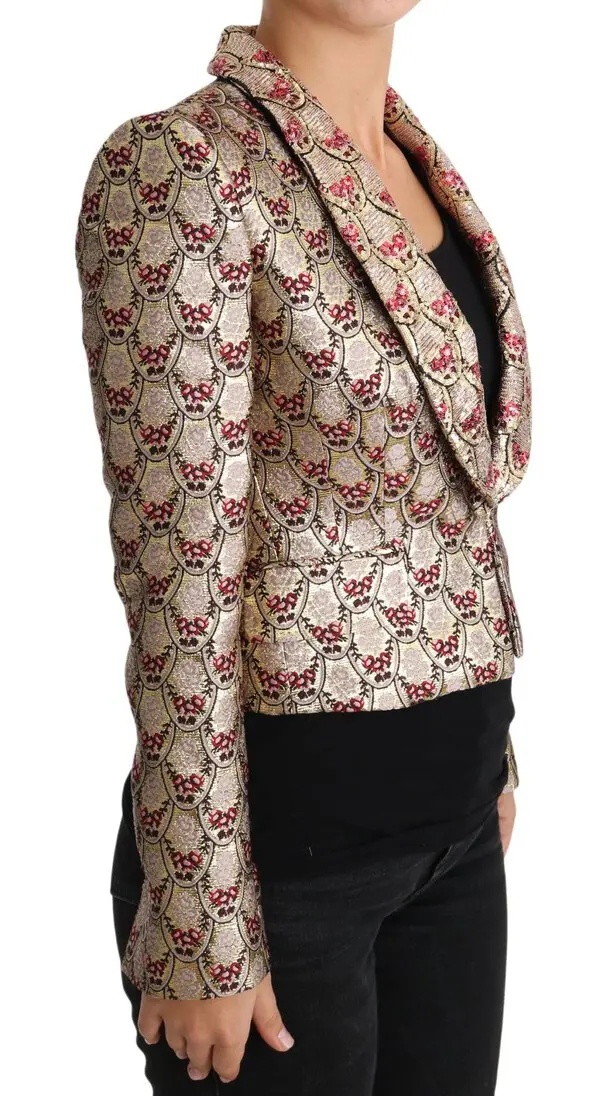 Dolce & Gabbana Floral Sequined Blazer Coat