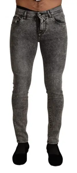Dolce & Gabbana Cotton Stretch Slim Fit Jeans - Gray