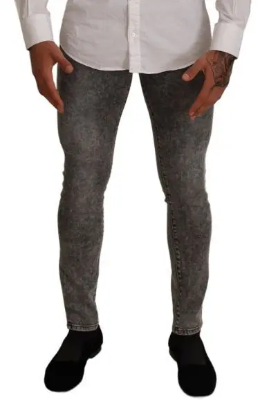 Dolce & Gabbana Cotton Stretch Slim Fit Jeans - Gray