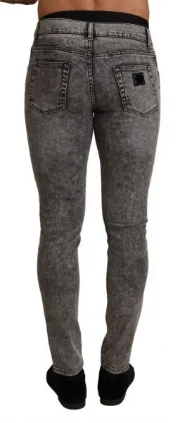 Dolce & Gabbana Cotton Stretch Slim Fit Jeans - Gray