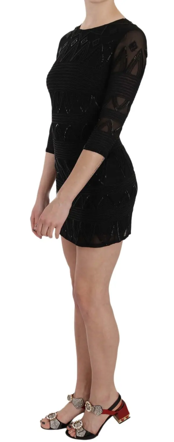 John Richmond Silk Sequined Mini Dress