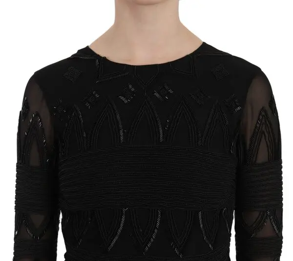 John Richmond Silk Sequined Mini Dress