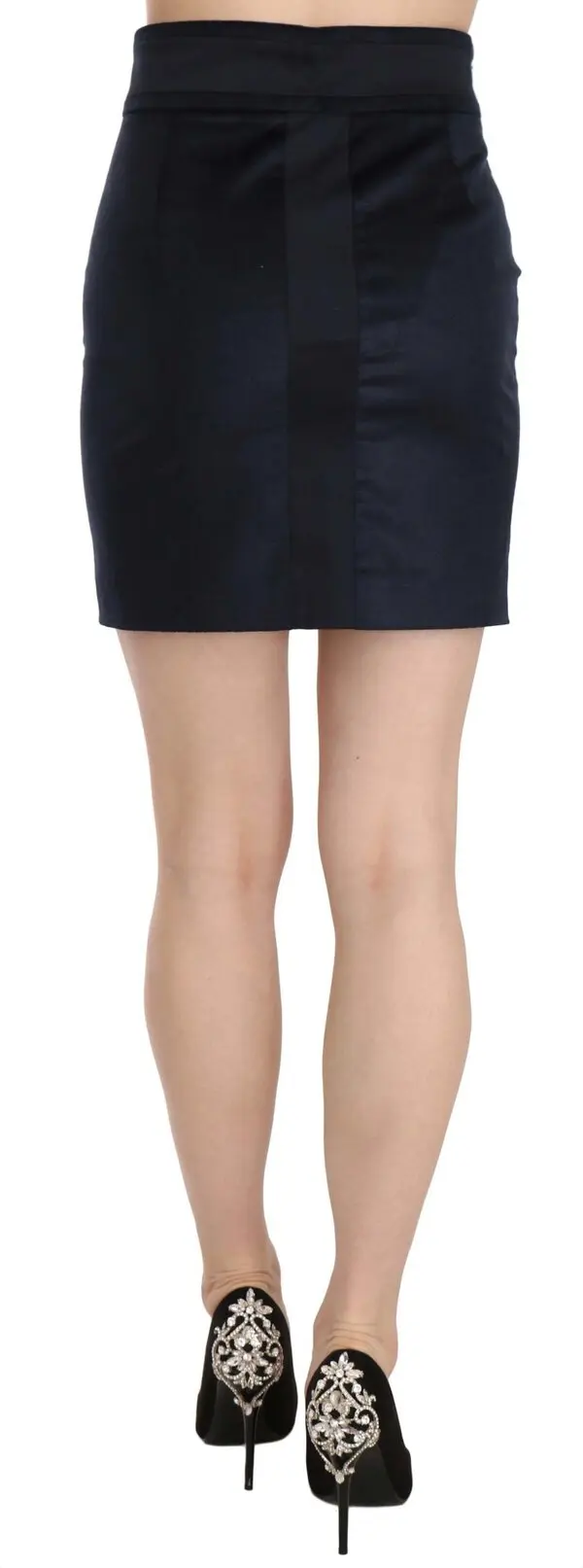 GF FERRE Cotton Blend High Waist A-line Mini Skirt