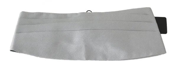 Dolce & Gabbana Waist Belt 100% Silk Cummerbund - Gray
