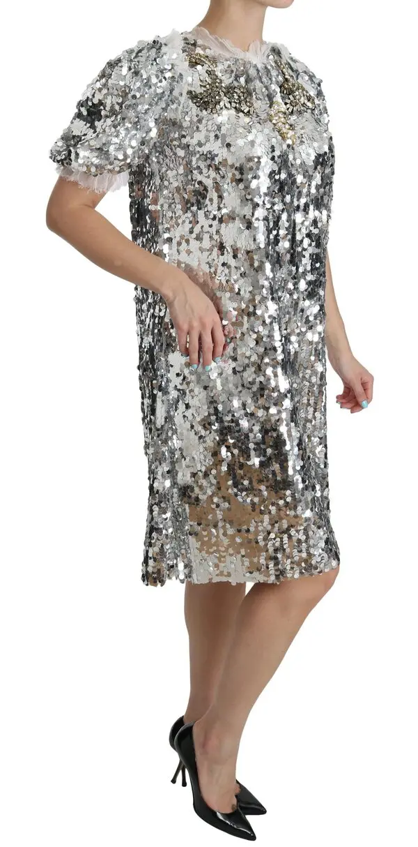 Dolce & Gabbana Sequined Crystal Shift Gown