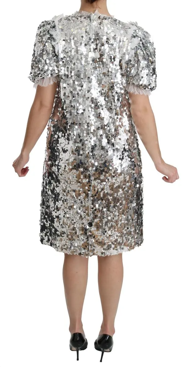 Dolce & Gabbana Sequined Crystal Shift Gown