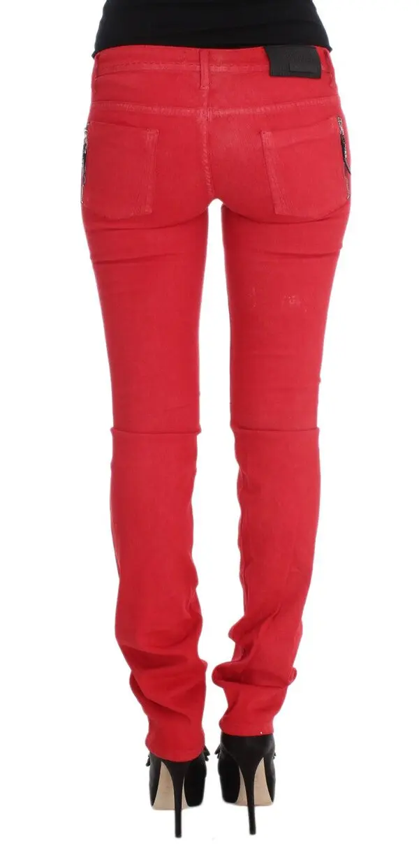Costume National Cotton Blend Super Slim Fit Jeans
