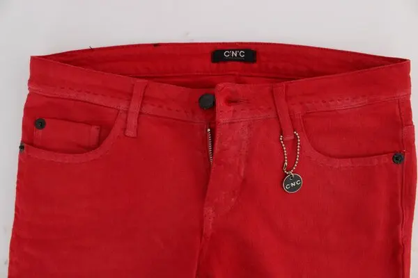 Costume National Cotton Blend Super Slim Fit Jeans