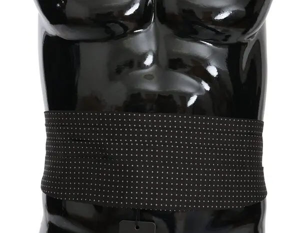 Dolce & Gabbana Dotted Waist Belt Silk Cummerbund - Black