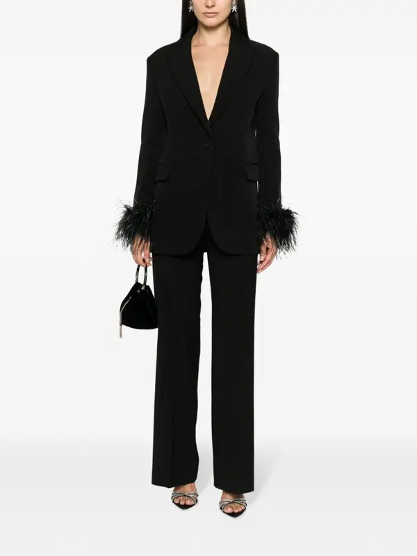PAROSH Pleated Virgin Wool Blend Trousers