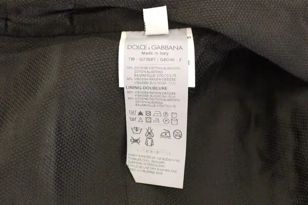 Dolce & Gabbana Cotton Blend Single Breasted Vest - Black