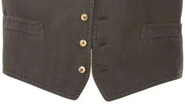 Dolce & Gabbana Cotton Blend Single Breasted Vest - Black