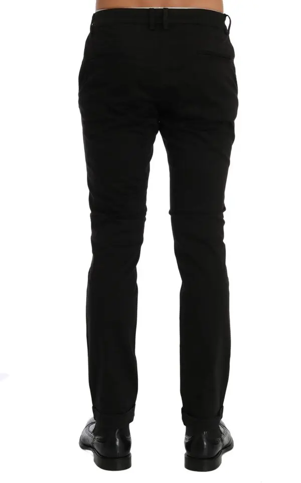 Costume National Slim Fit Cotton Stretch Trousers