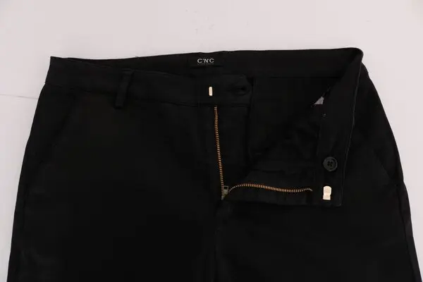 Costume National Slim Fit Cotton Stretch Trousers