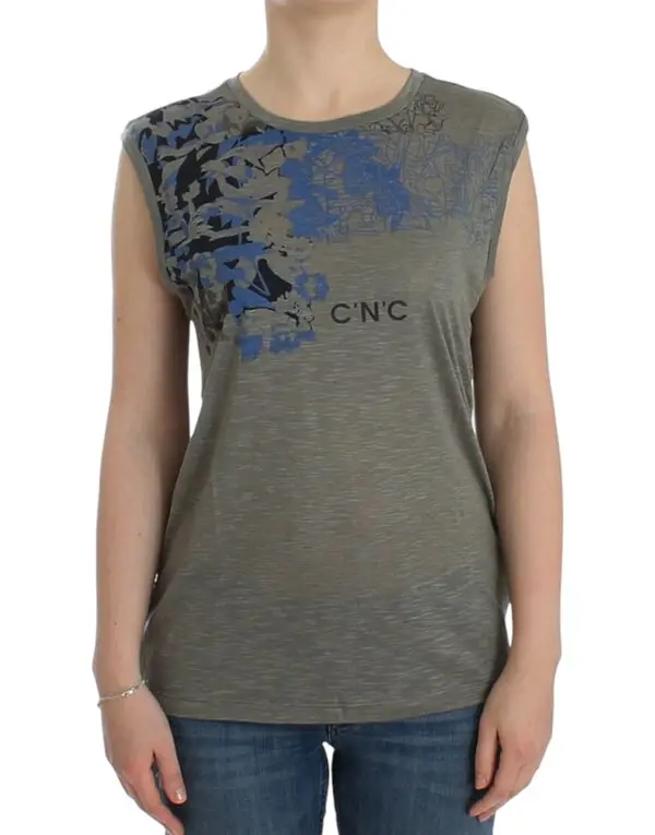 Costume National Sleeveless Printed T-shirt