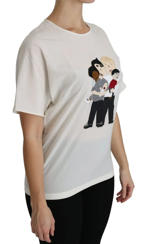 Dolce & Gabbana Dgfamily Patch Short Sleeve Blouse Top