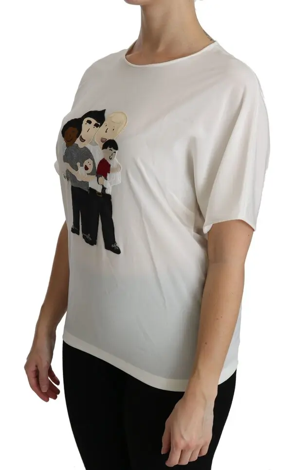 Dolce & Gabbana Dgfamily Patch Short Sleeve Blouse Top