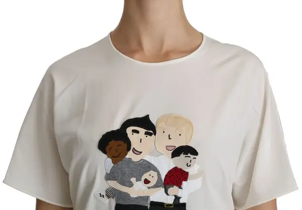 Dolce & Gabbana Dgfamily Patch Short Sleeve Blouse Top
