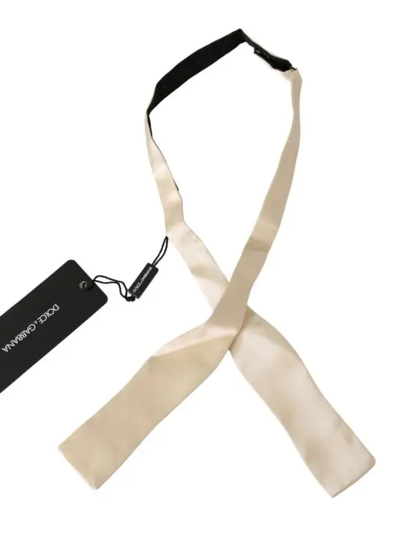 Dolce & Gabbana 100% Silk Bowtie - Beige