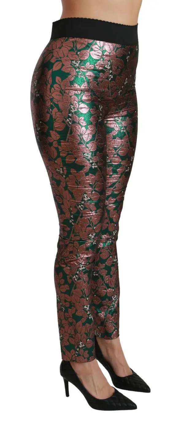Dolce & Gabbana Leaf Print Skinny Tights