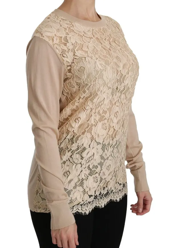 Dolce & Gabbana Lace Cashmere Blend Top