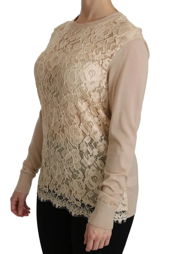 Dolce & Gabbana Lace Cashmere Blend Top
