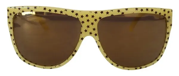 Dolce & Gabbana Stars Patterned Square Sunglasses - Yellow