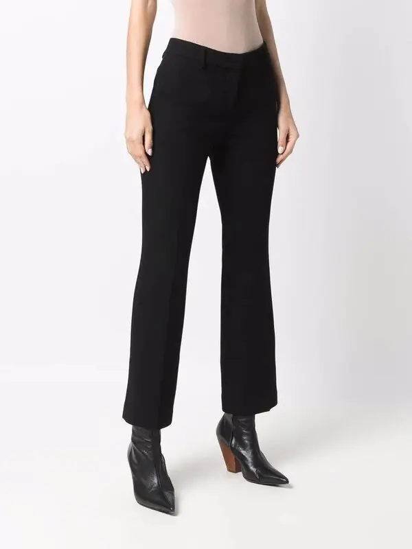L' AUTRE CHOSE Cropped Tailored Trousers - Black