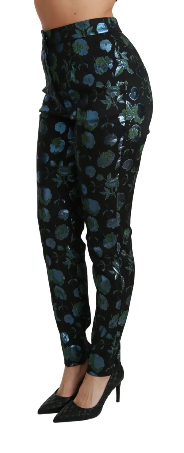 Dolce & Gabbana Floral Metallic Slim Pants