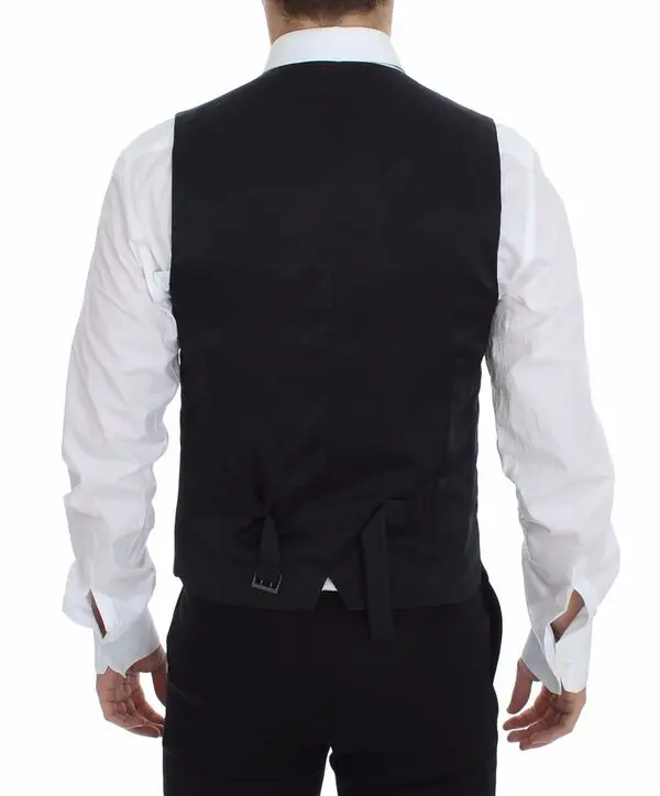 Dolce & Gabbana Wool Stretch Dress Vest - Gray