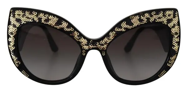 Dolce & Gabbana Butterfly Sunglasses Sequined - Black