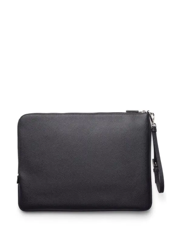 Prada Triangle-logo Leather Clutch Bag